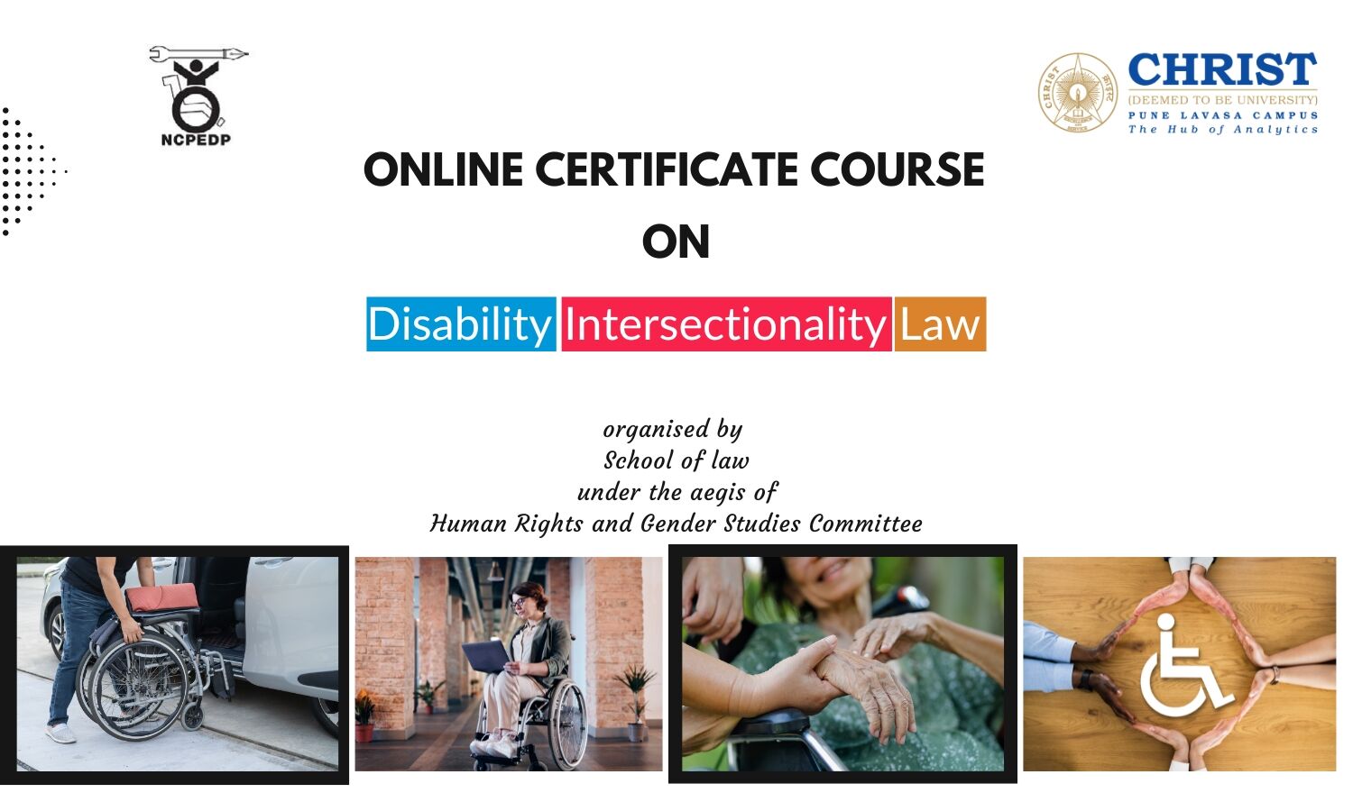 Online Certificate Course: Disability, Intersectionality, and Law | CHRIST (Deemed to be ...