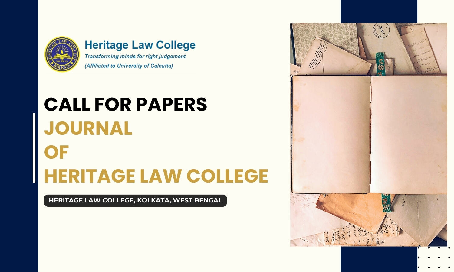 Call for Papers: Journal of Heritage Law College Kolkata