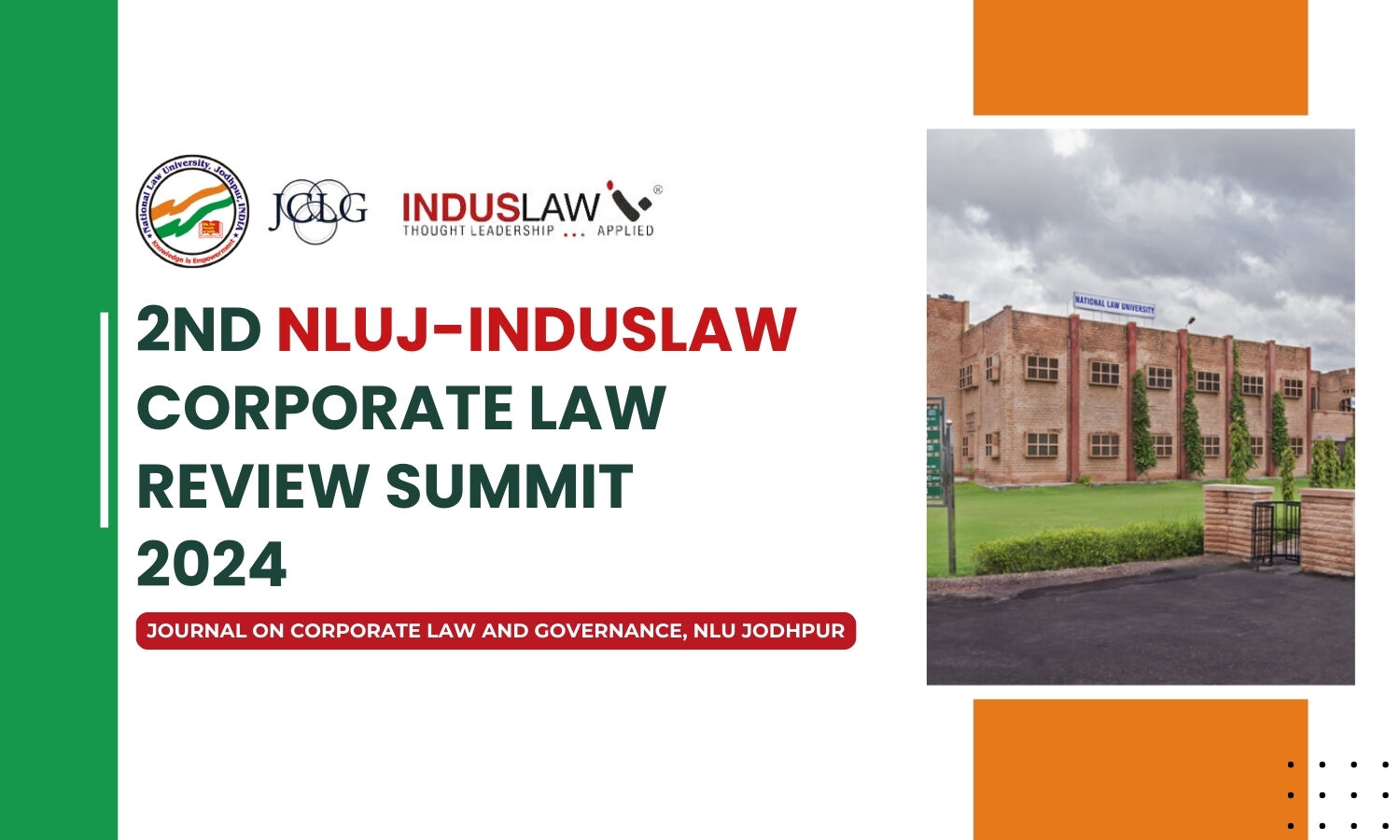 Call for Papers: 2nd NLUJ-INDUSLAW Corporate Law Review Summit 2024