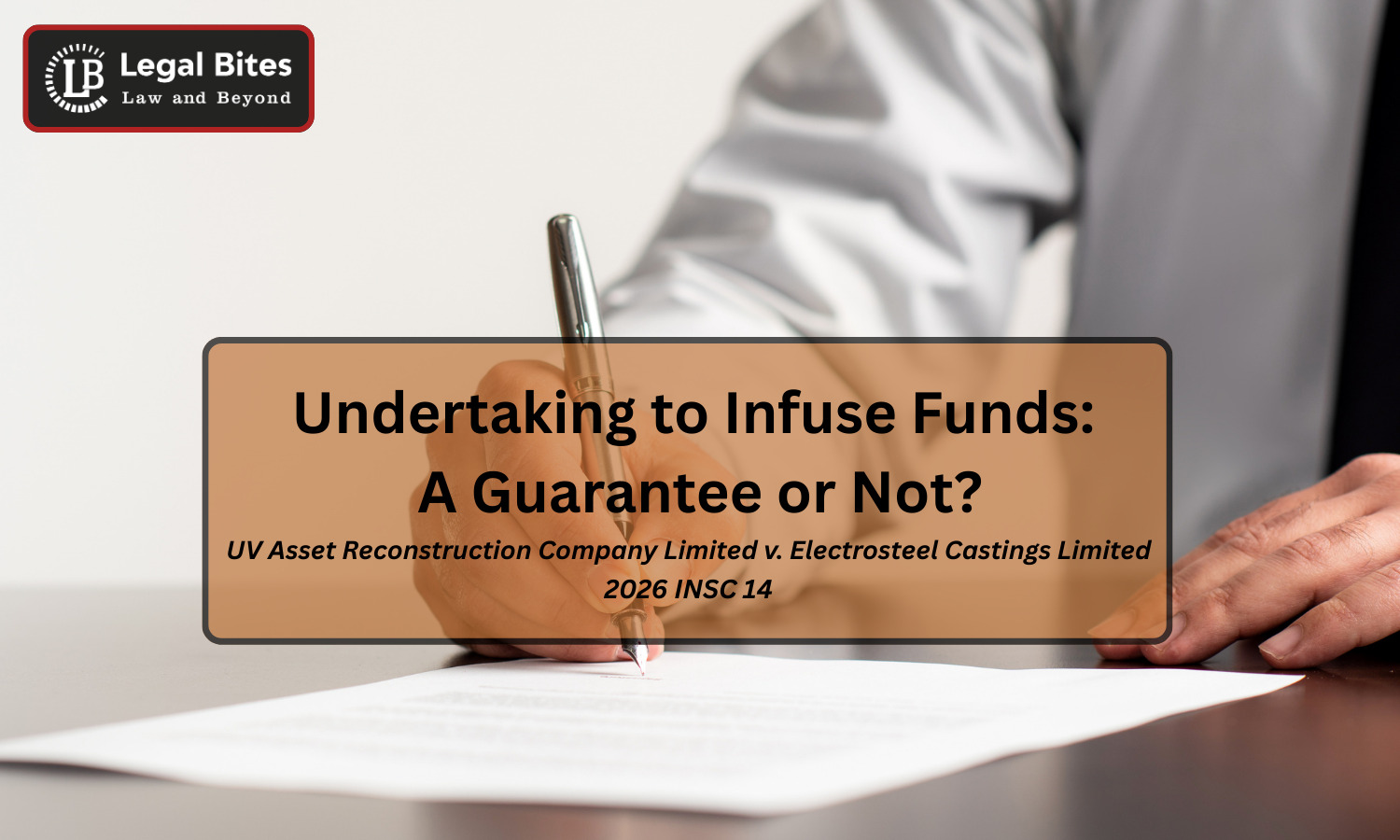 Is an Undertaking to Infuse Funds a Guarantee under Section 126 of the ...